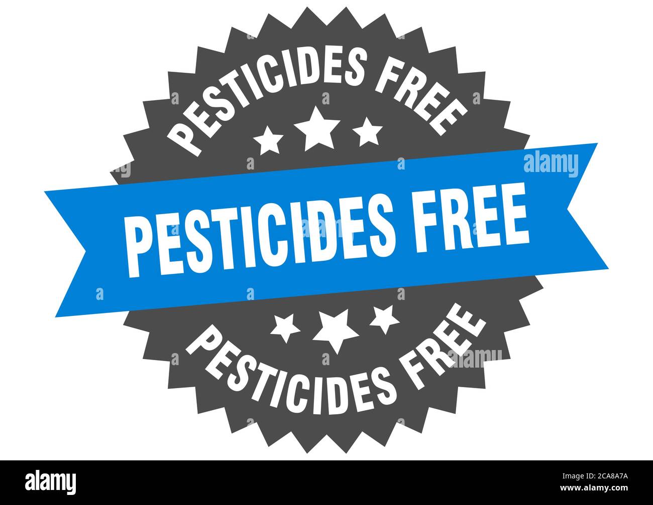 pesticides free round isolated ribbon label. pesticides free sign Stock ...