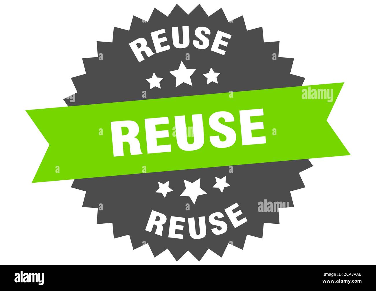 reuse round isolated ribbon label. reuse sign Stock Vector Image & Art ...
