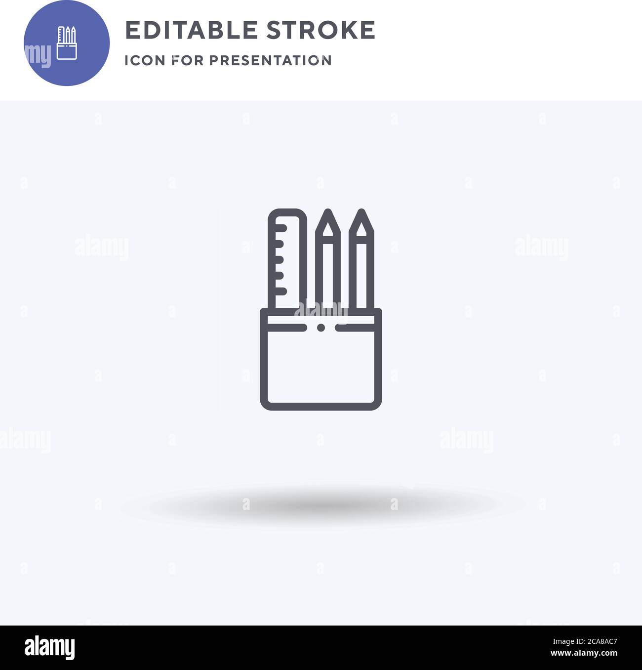 Stationery icon vector, filled flat sign, solid pictogram isolated on ...