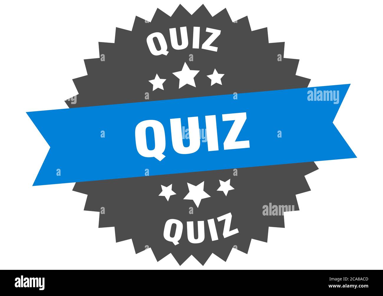 quiz round isolated ribbon label. quiz sign Stock Vector Image & Art ...