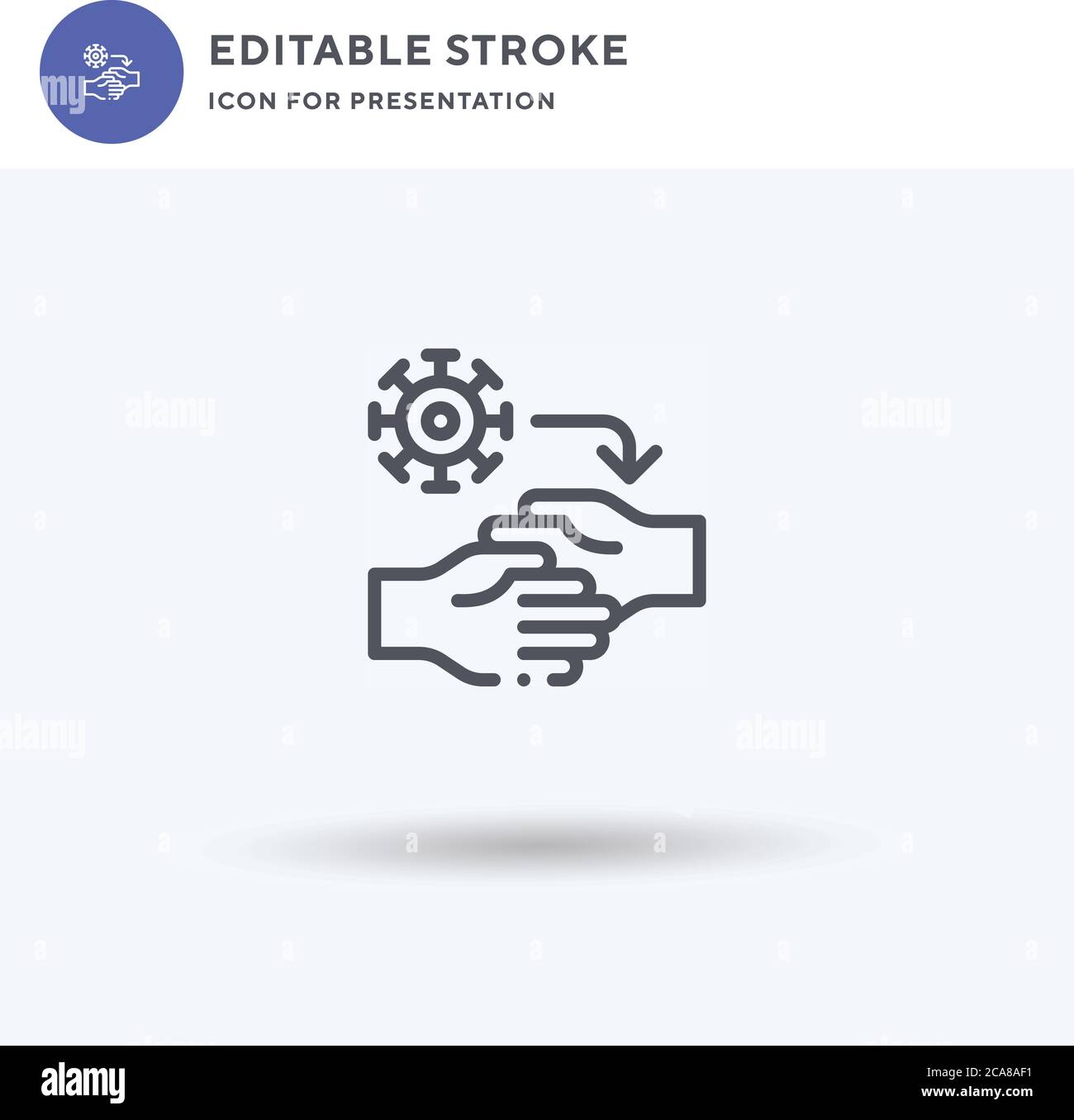 Contagious icon vector, filled flat sign, solid pictogram isolated on ...