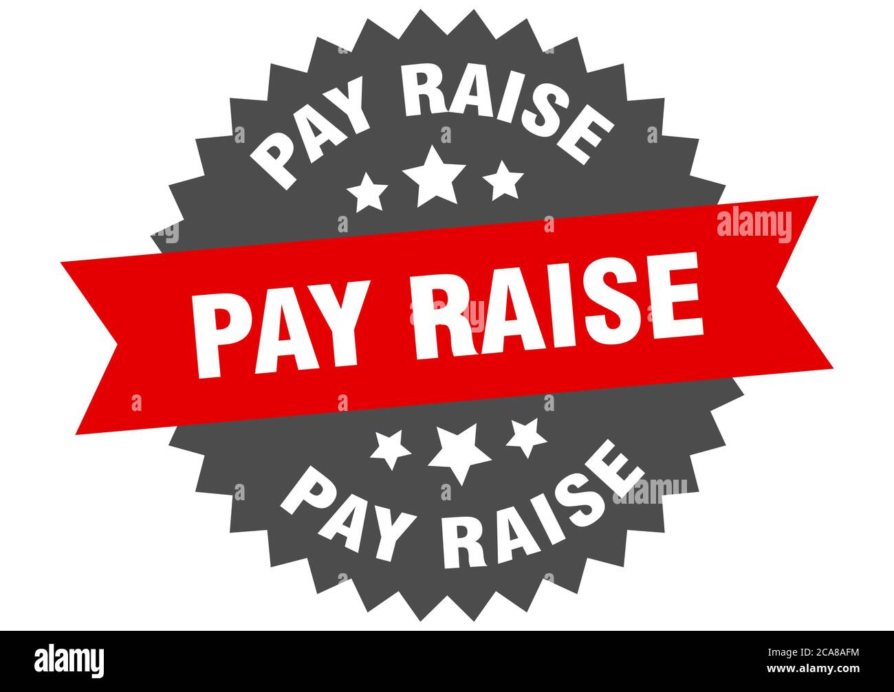 pay raise round isolated ribbon label. pay raise sign Stock Vector ...