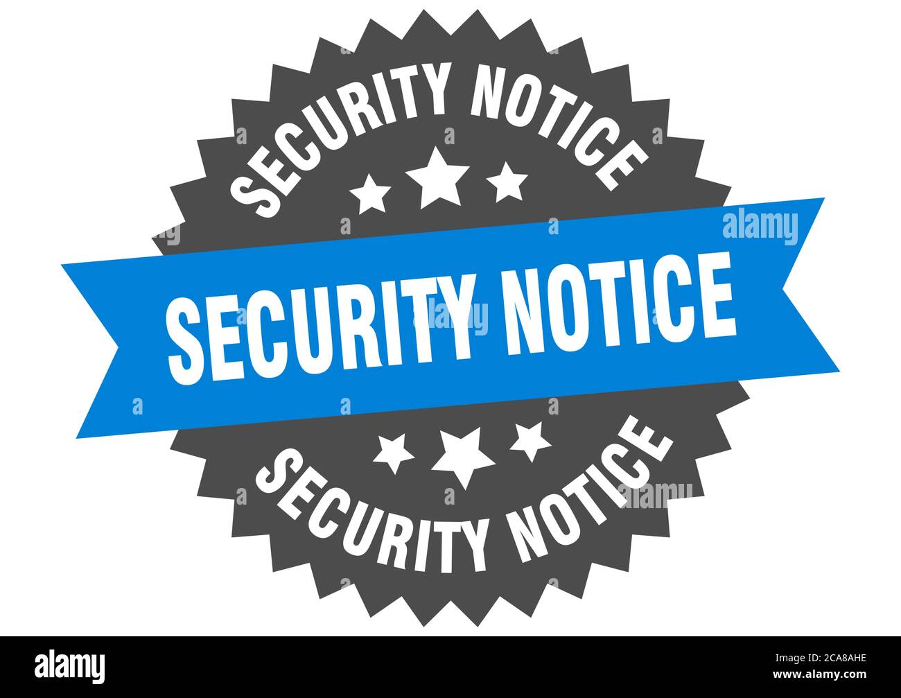 security notice round isolated ribbon label. security notice sign Stock ...