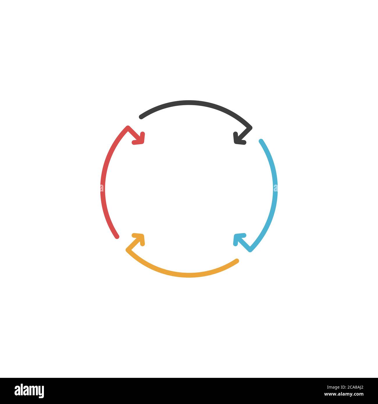 Thin line infographic arrows element. Linear flat chart, diagram ...