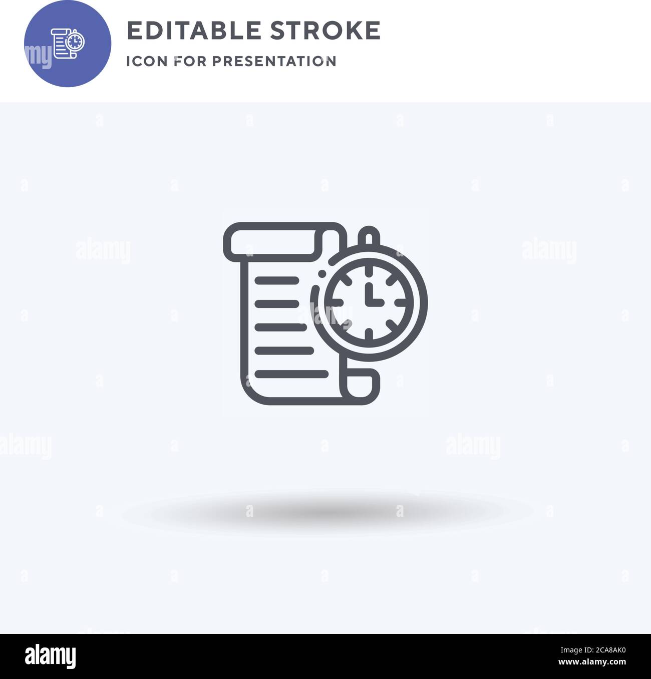 Timing icon vector, filled flat sign, solid pictogram isolated on white ...