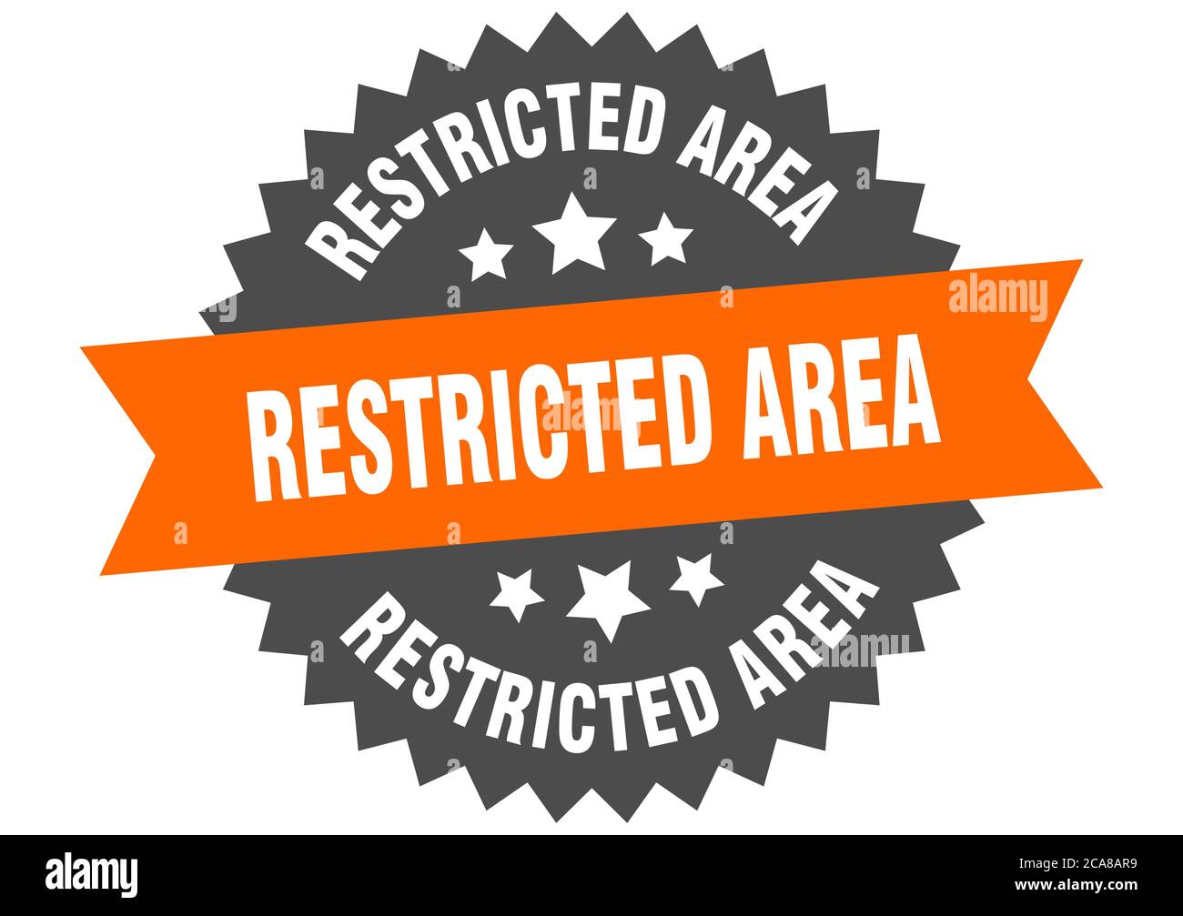 restricted area round isolated ribbon label. restricted area sign Stock ...