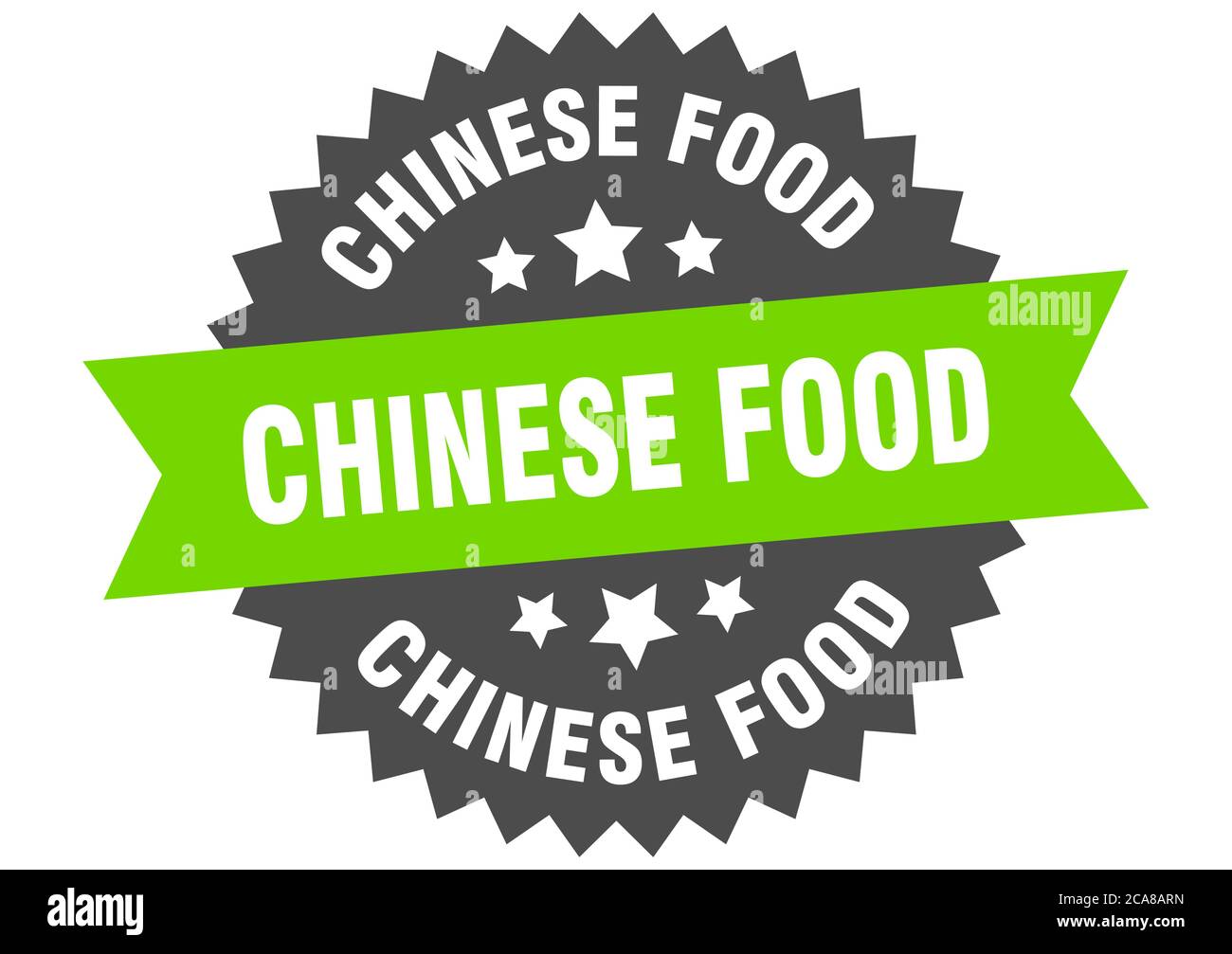 chinese food round isolated ribbon label. chinese food sign Stock ...