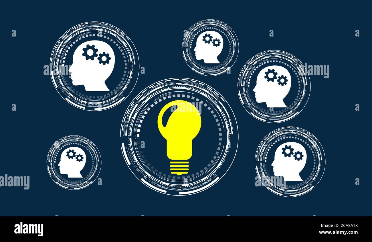 Illustration of a teamwork idea concept Stock Photo - Alamy