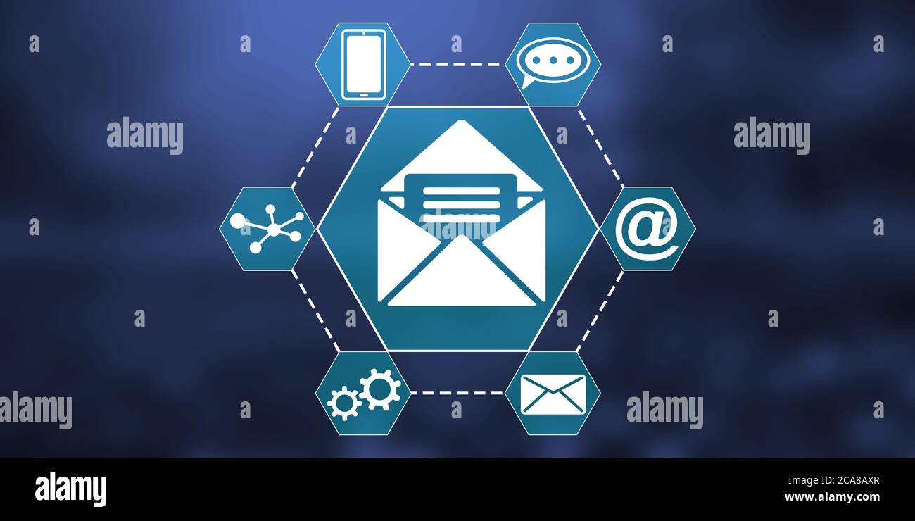 Illustration of a message concept Stock Photo - Alamy