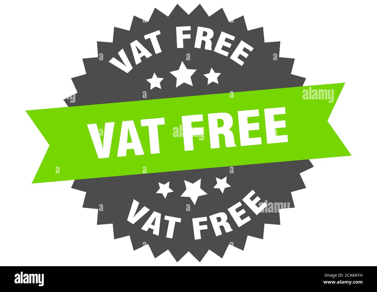 vat free round isolated ribbon label. vat free sign Stock Vector Image ...