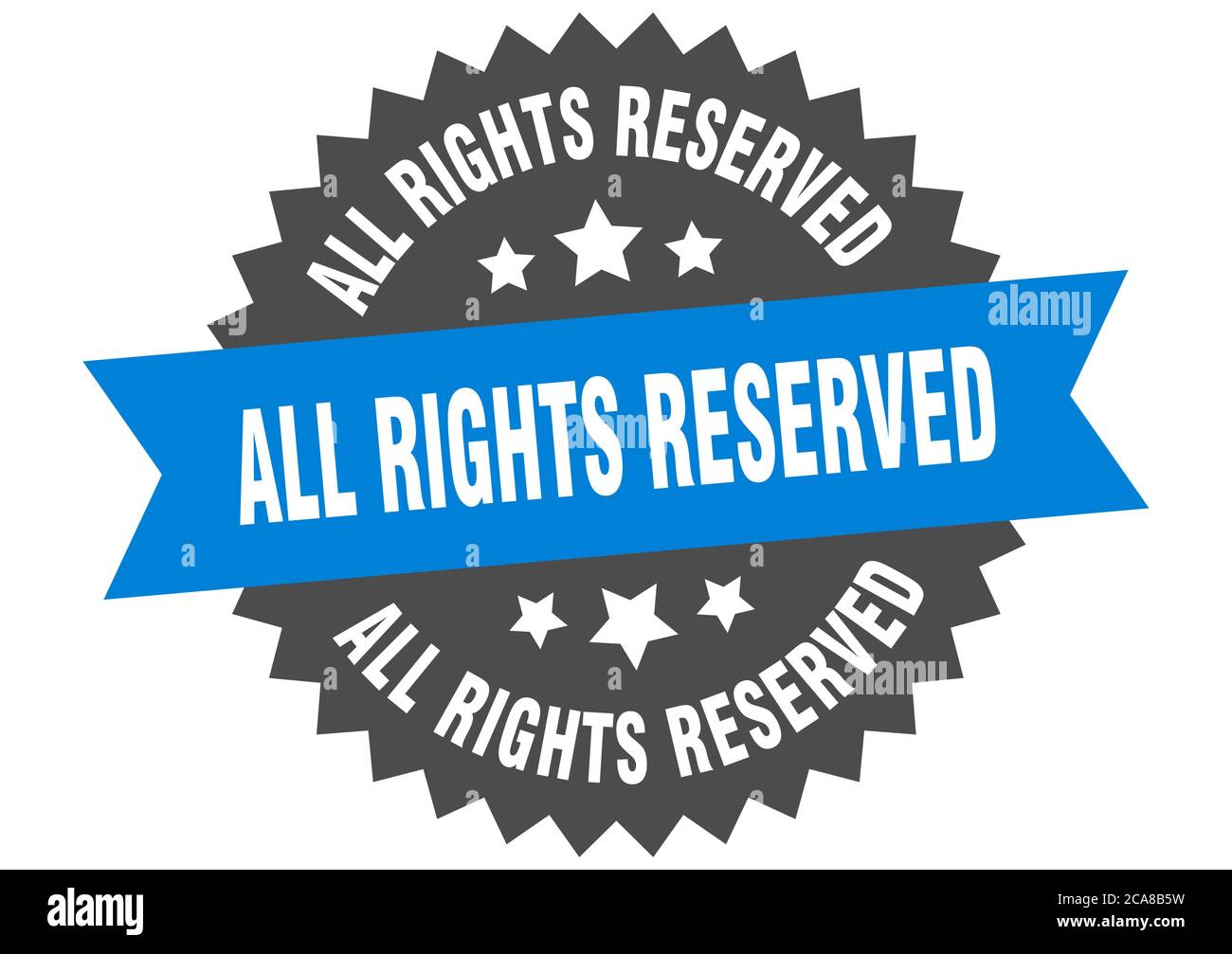 all rights reserved round isolated ribbon label. all rights reserved ...