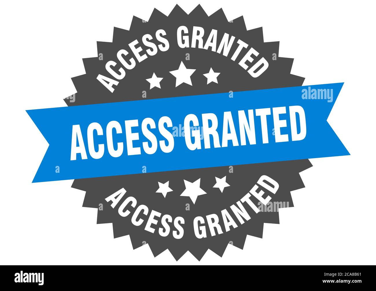 access granted round isolated ribbon label. access granted sign Stock ...