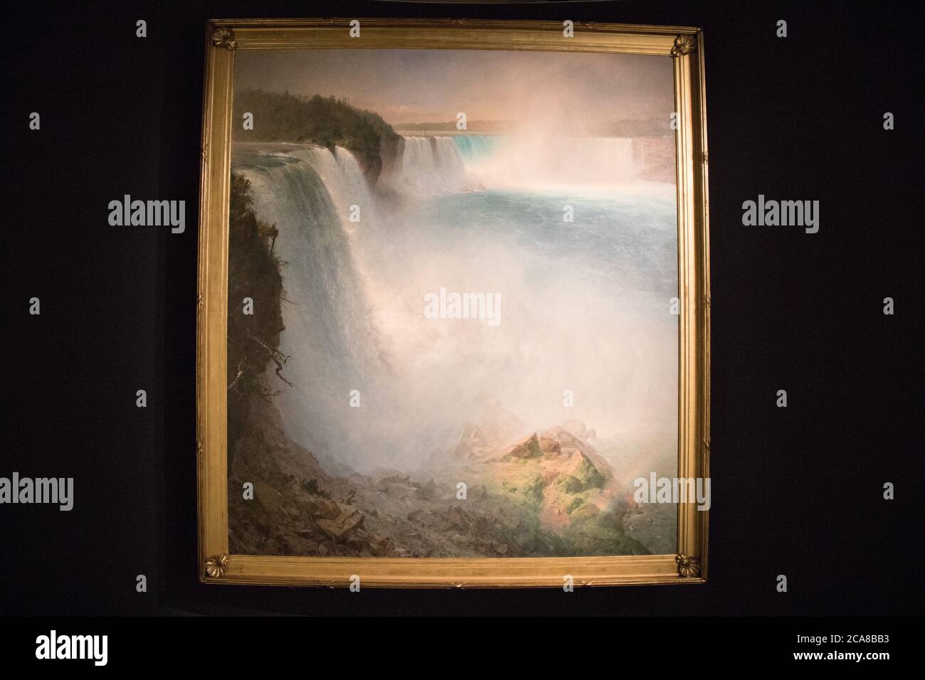 A painting of Niagara Falls, from the American side 1867, by Frederic ...