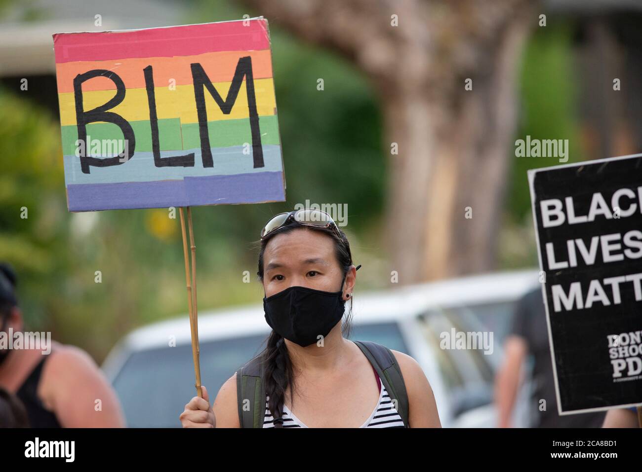 Asian american protest hi-res stock photography and images - Alamy