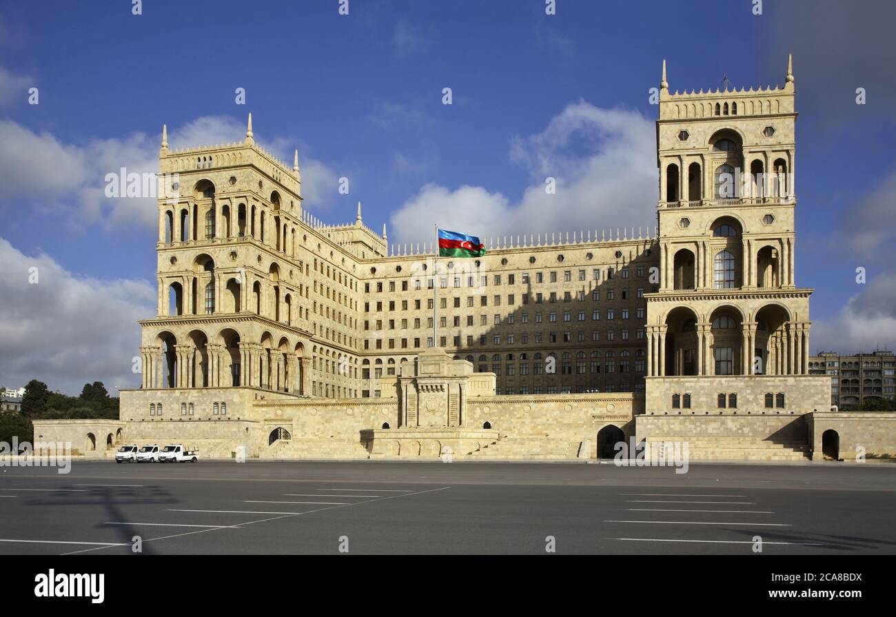 Palace of the Government of Azerbaijan in Baku. Azerbaijan Stock Photo ...