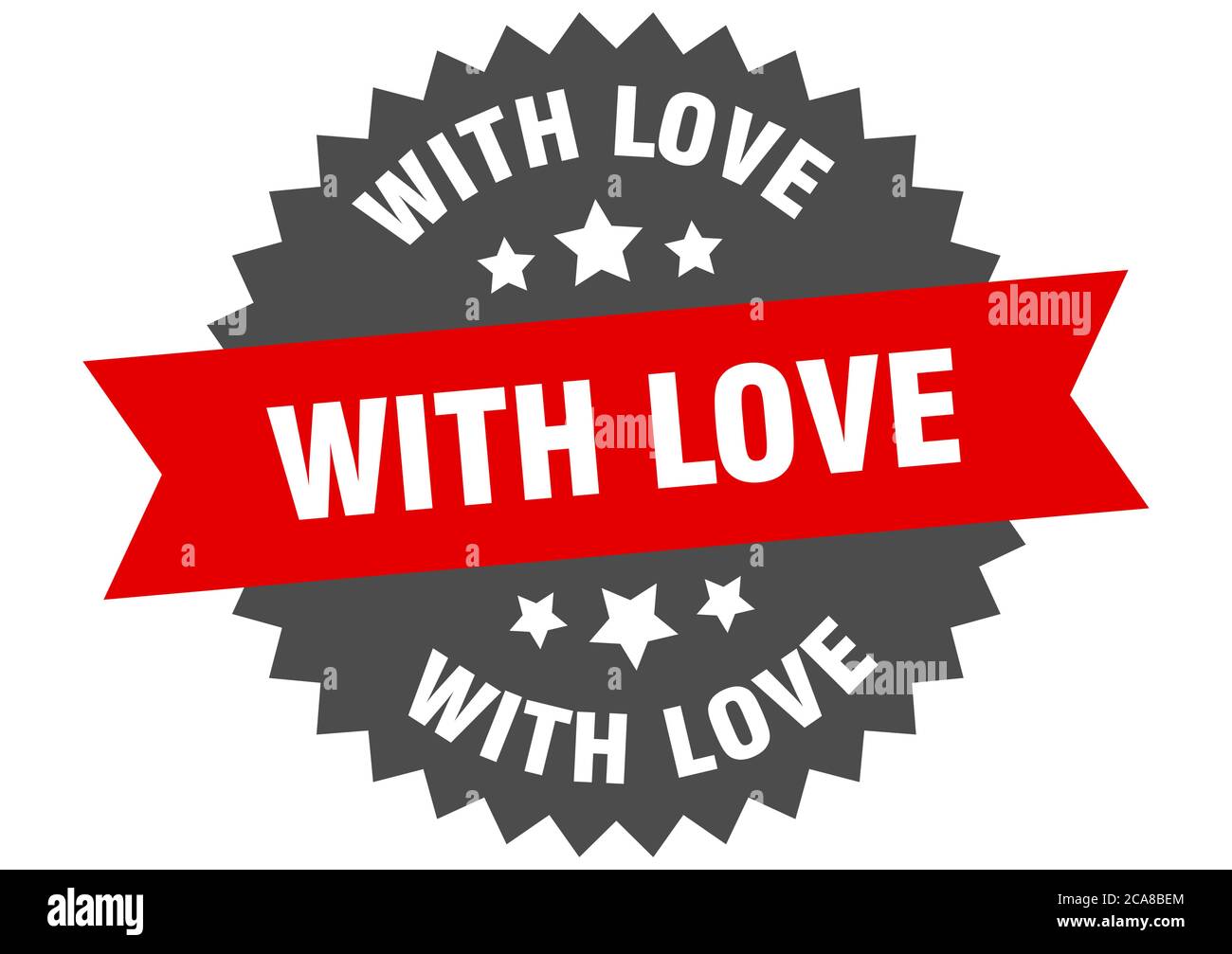with love round isolated ribbon label. with love sign Stock Vector ...