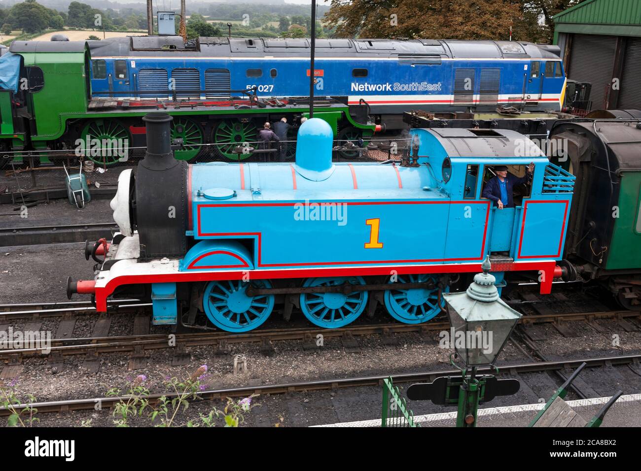 "Thomas the Tank Engine" pulls a children's excursion train out of ...