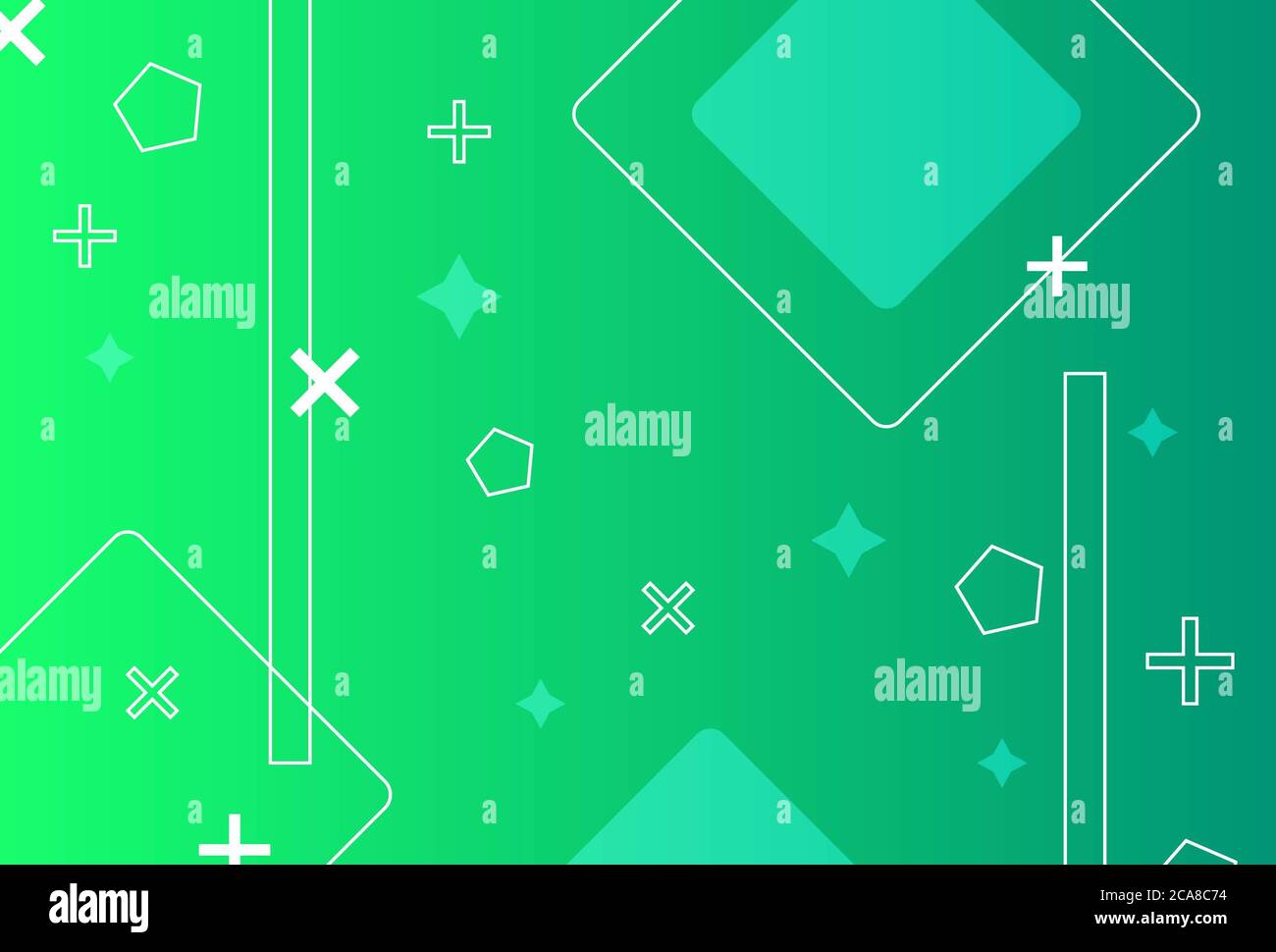 Gradient geometric shape background green blue Stock Photo - Alamy