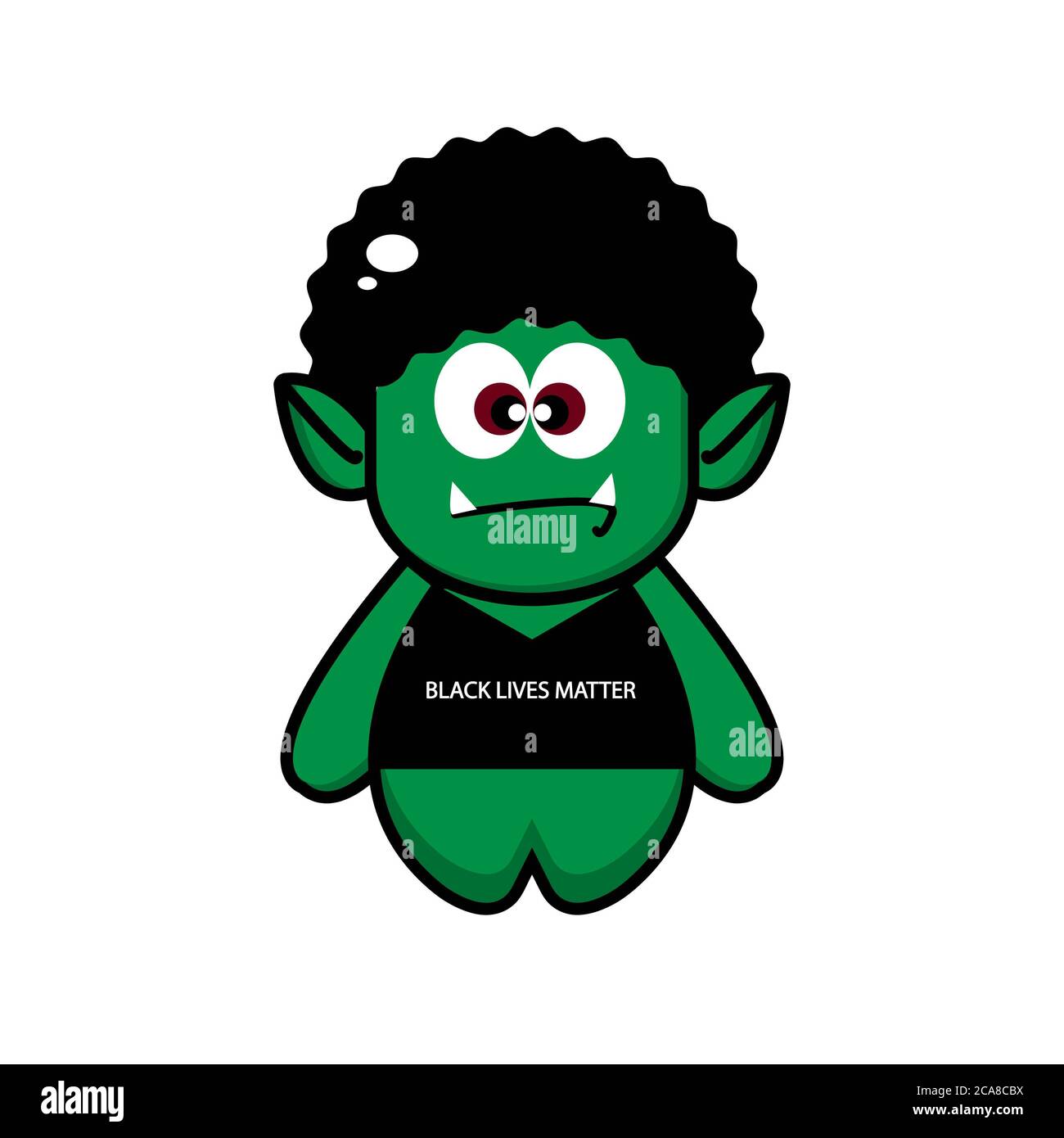 Cute orc with silhouette collection. vector cartoon illustration design ...