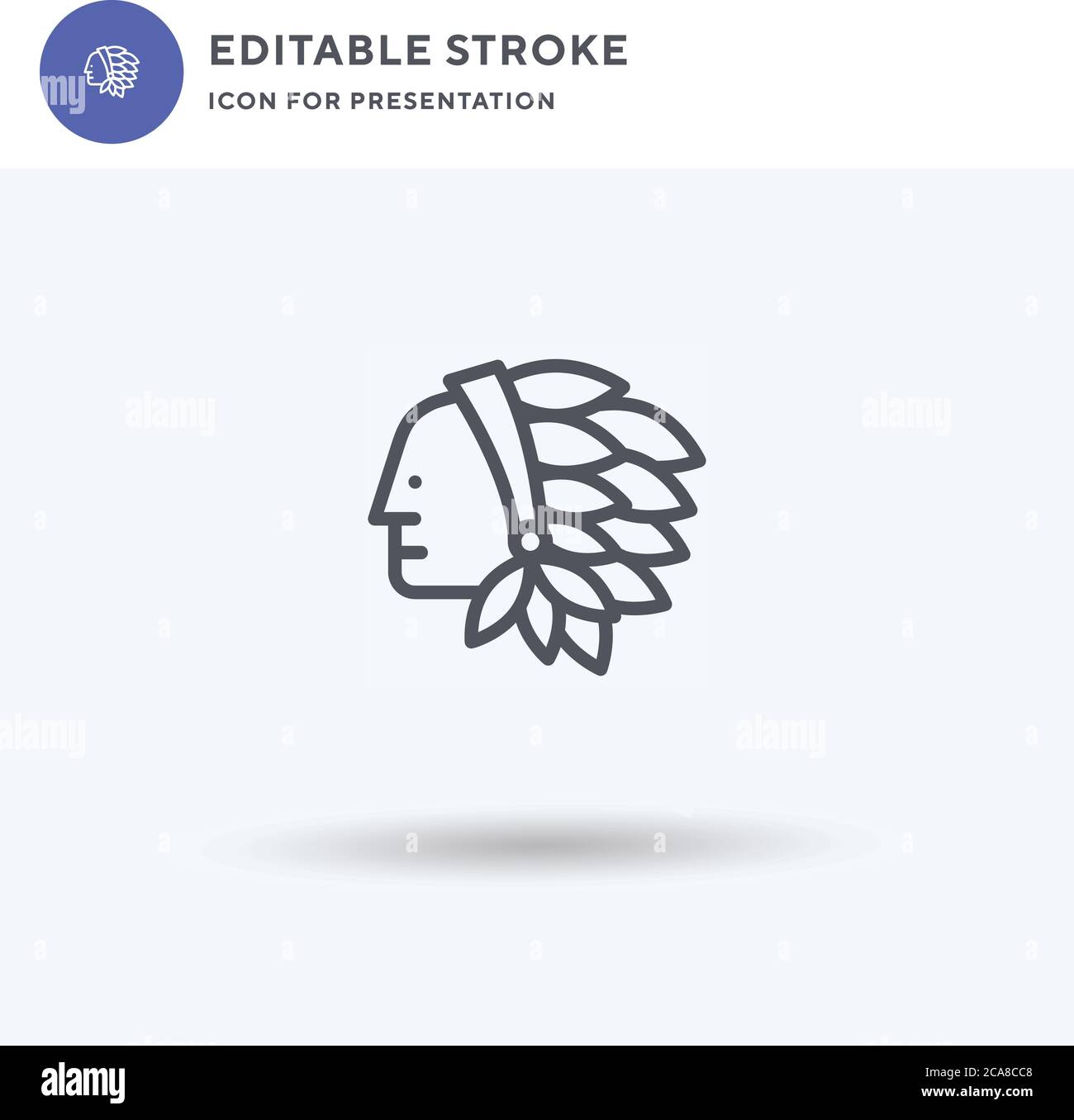 Native American icon vector, filled flat sign, solid pictogram isolated ...