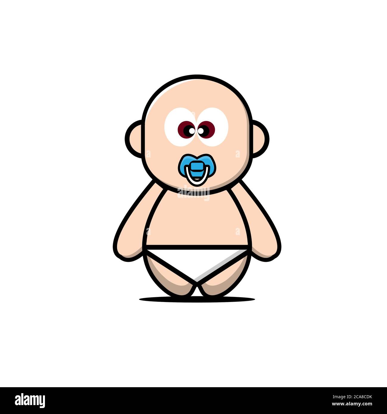 Cute baby character. Vector cartoon illustration design. Isolated on ...