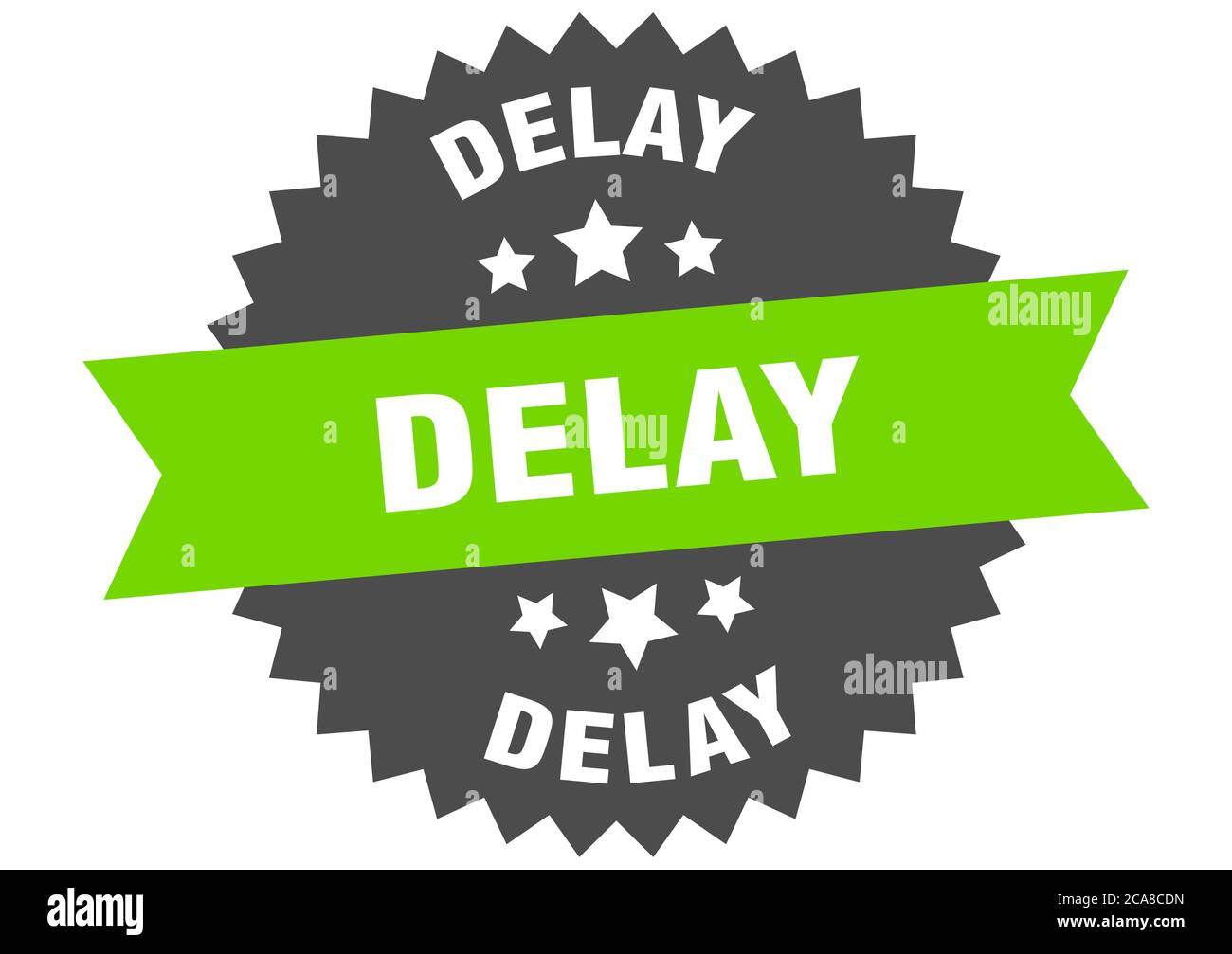 delay round isolated ribbon label. delay sign Stock Vector Image & Art ...