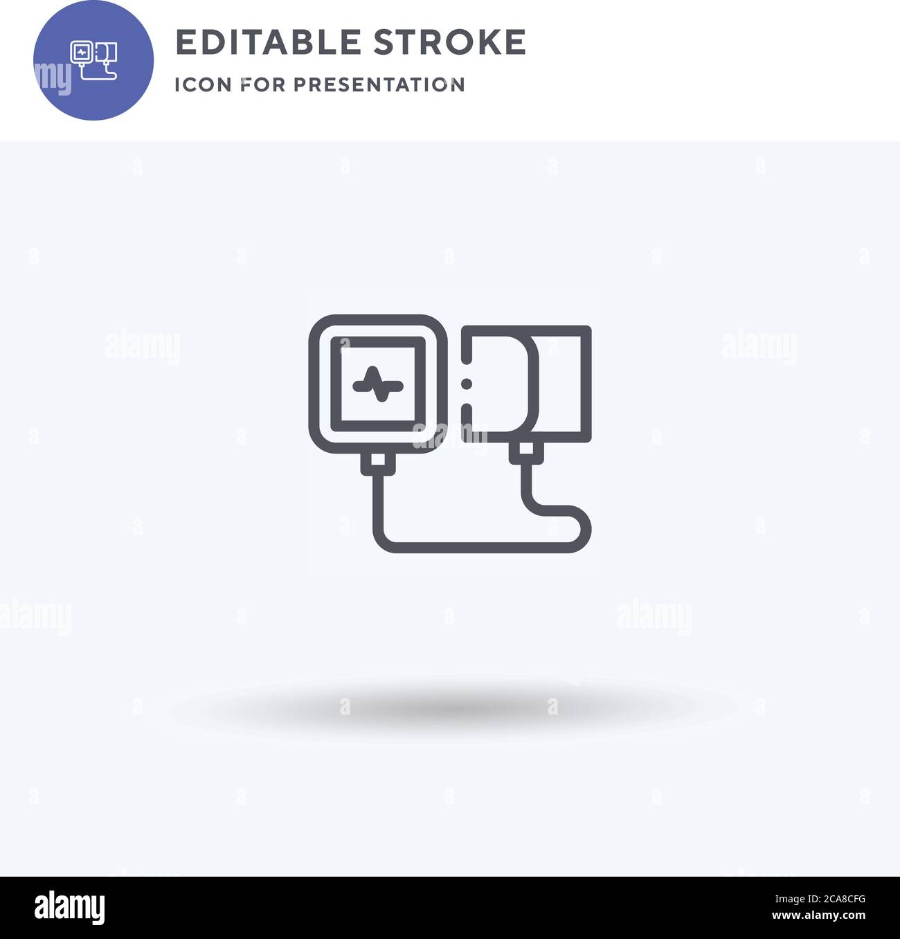 Blood Pressure Gauge icon vector, filled flat sign, solid pictogram ...
