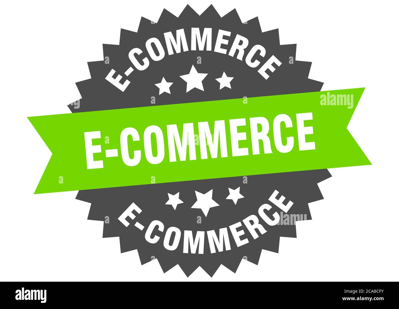 e-commerce round isolated ribbon label. e-commerce sign Stock Vector ...