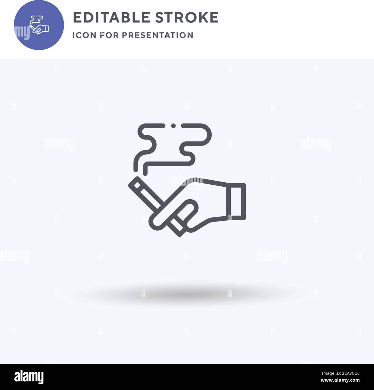 Smoking icon vector, filled flat sign, solid pictogram isolated on ...