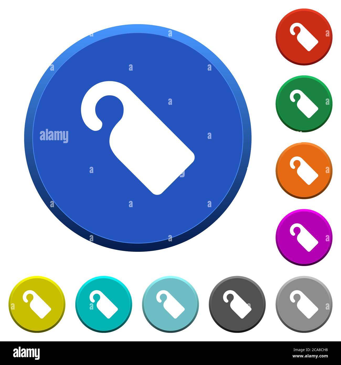 Do not disturb sign round color beveled buttons with smooth surfaces ...