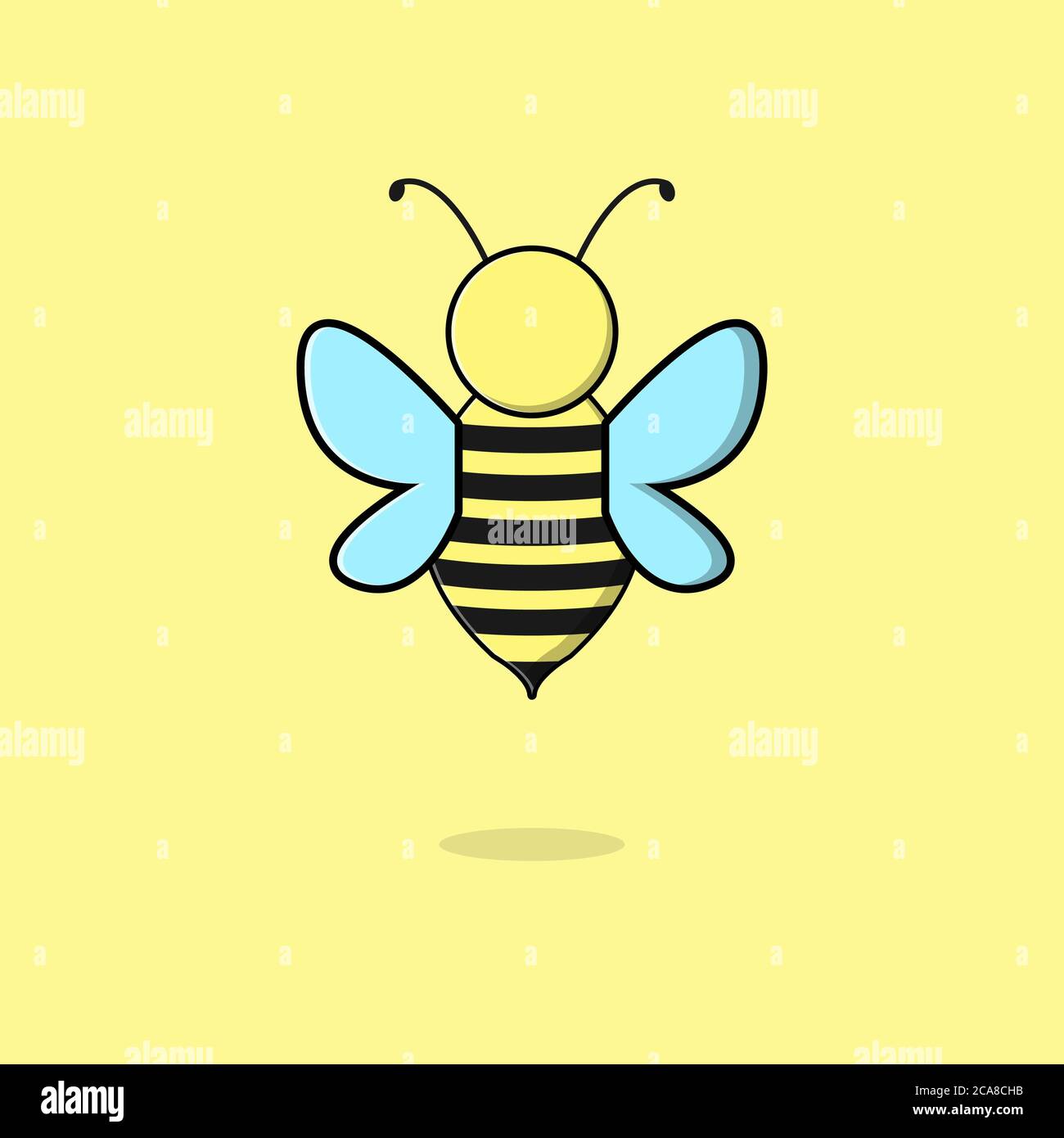 Cute bee mascot character collection. Vector cartoon illustration ...