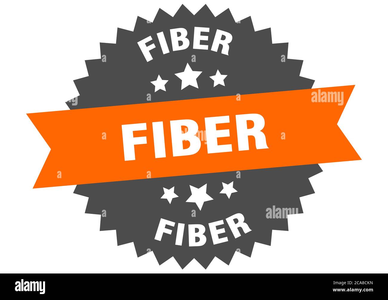 fiber round isolated ribbon label. fiber sign Stock Vector Image & Art ...