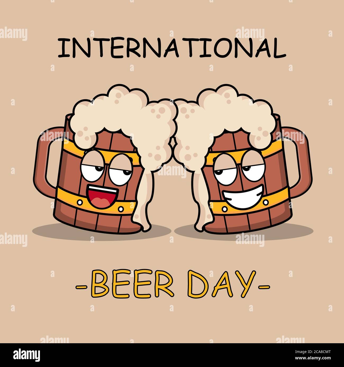 Cute beer mascot character collection. Vector cartoon illustration ...