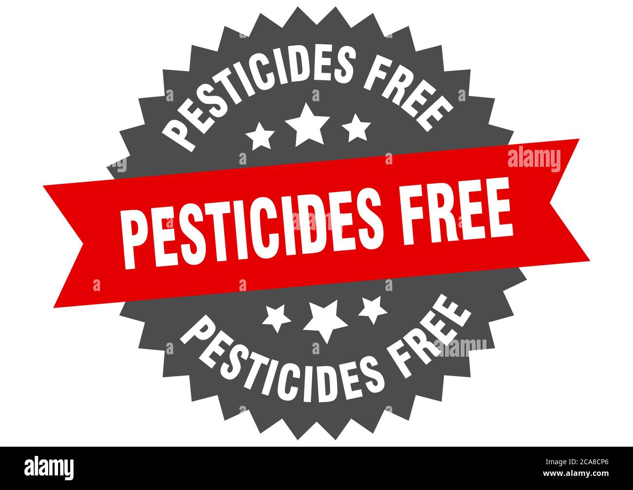 pesticides free round isolated ribbon label. pesticides free sign Stock ...
