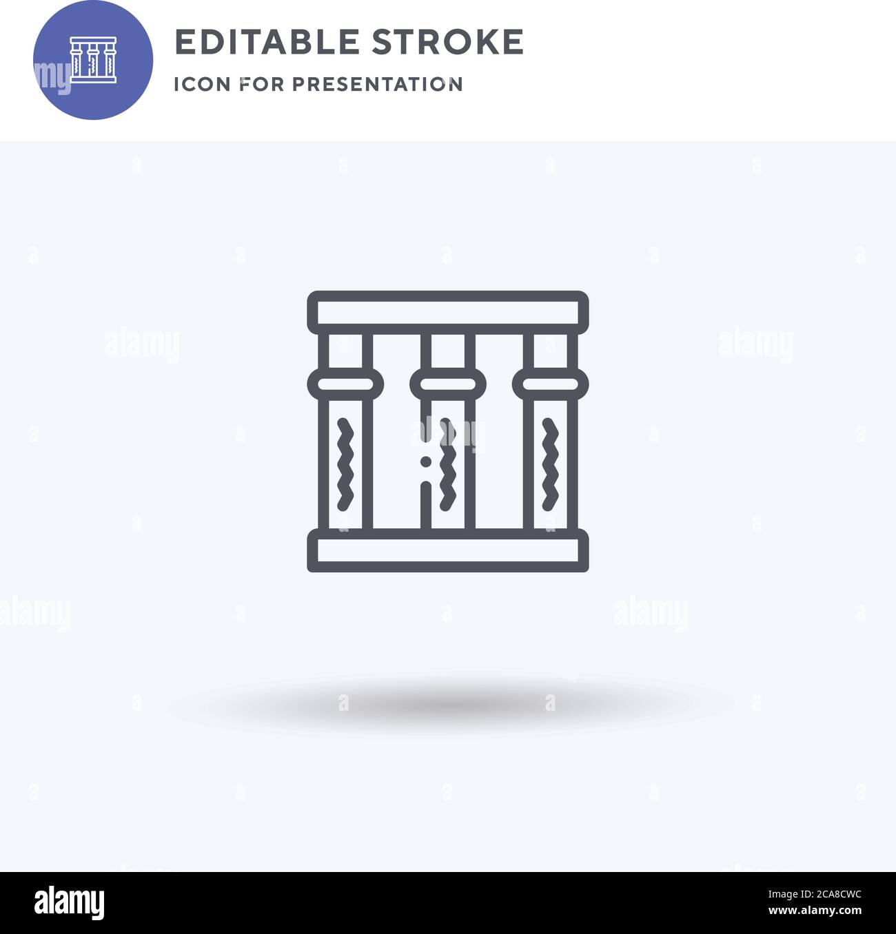 Temple icon vector, filled flat sign, solid pictogram isolated on white ...