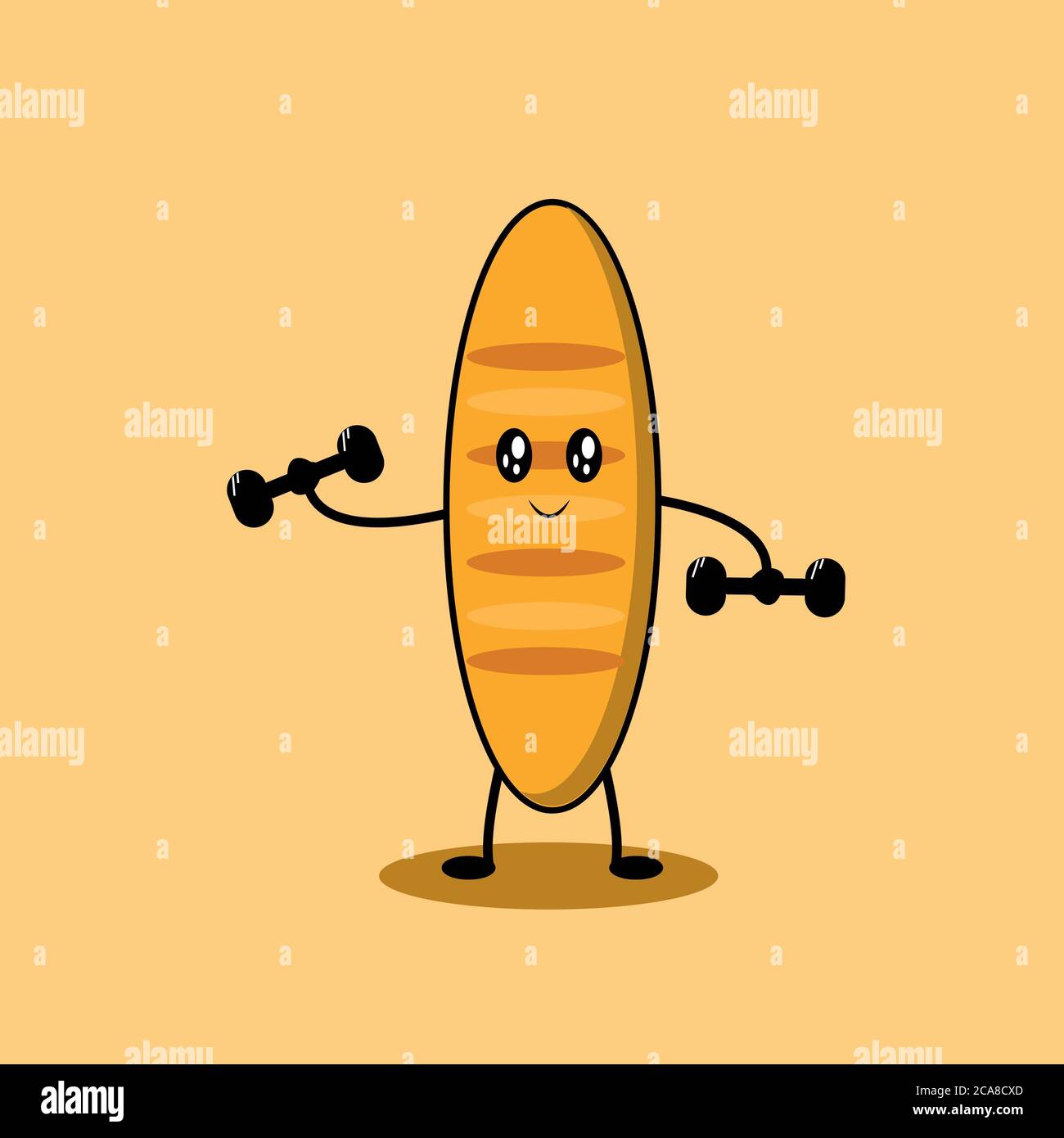 Cute bread mascot collection. Vector cartoon illustration design ...