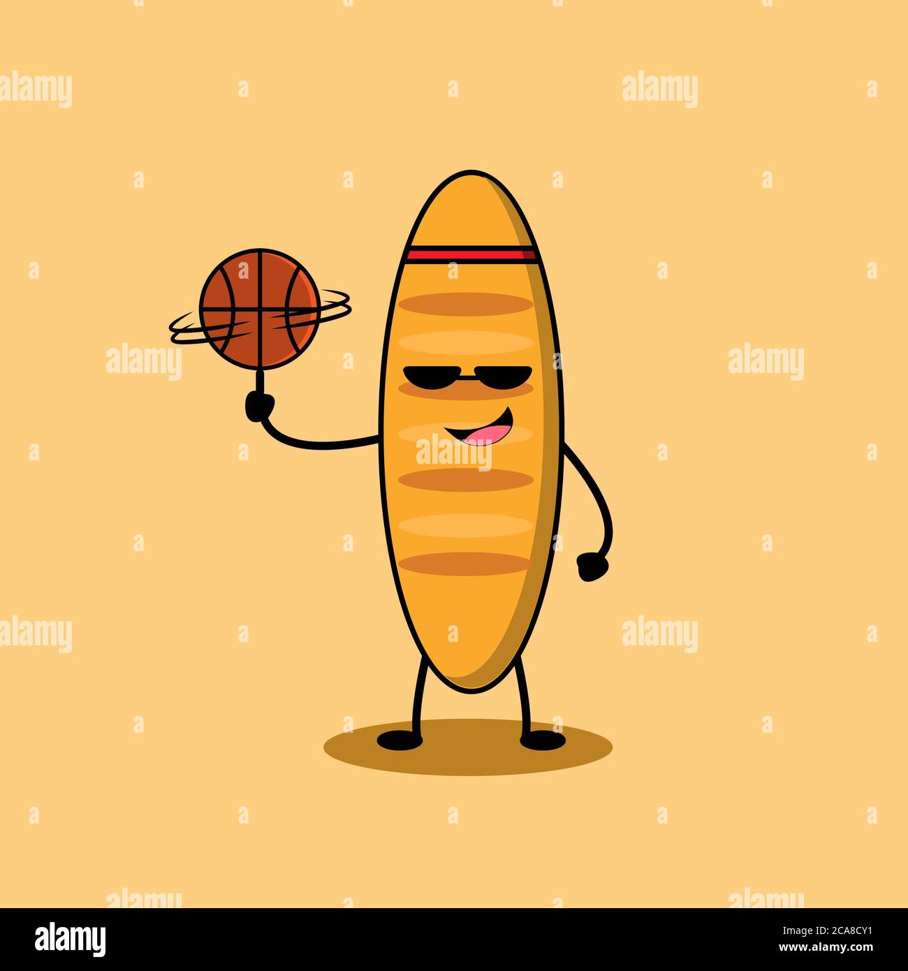 Cute bread mascot collection. Vector cartoon illustration design ...