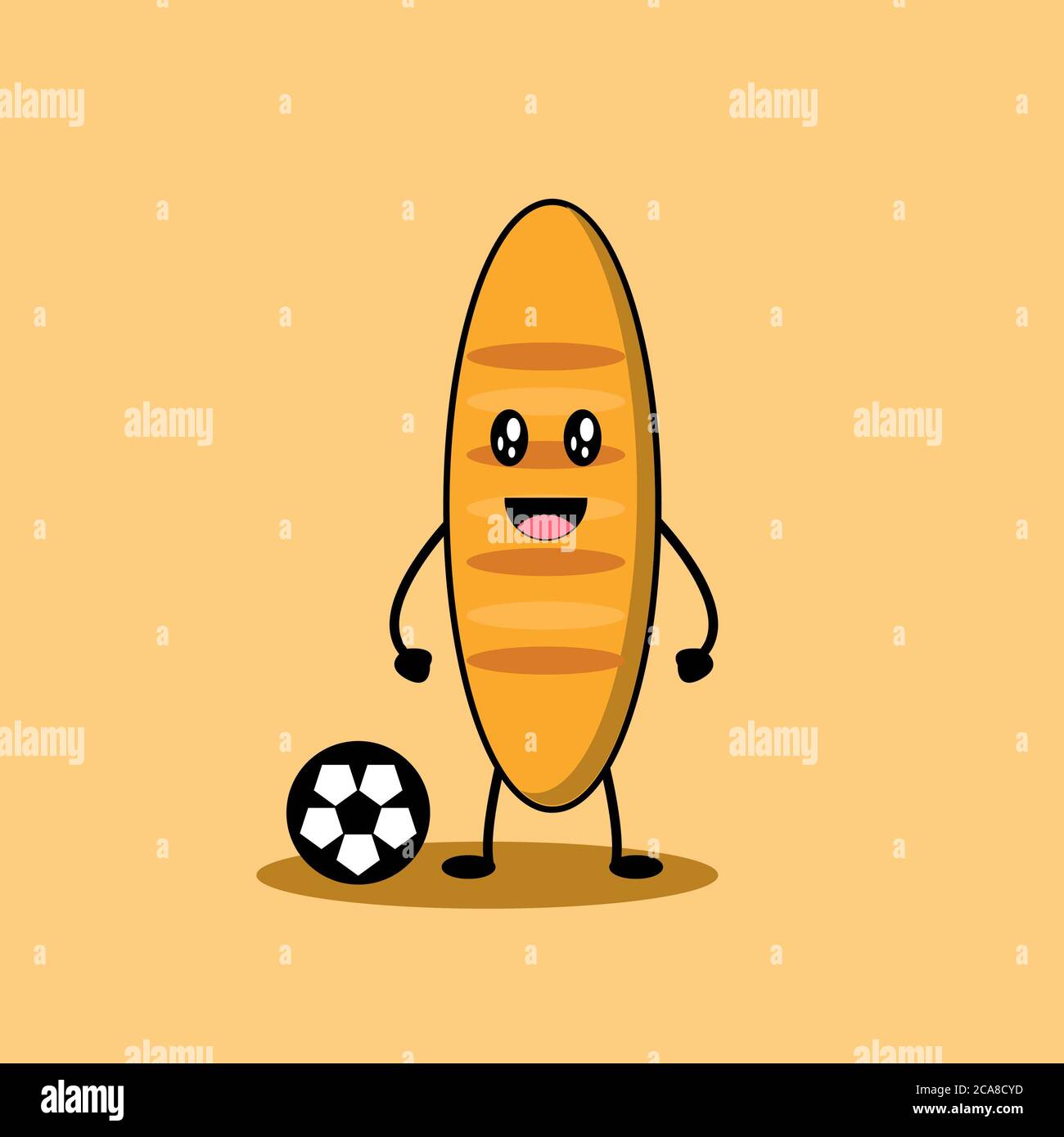 Cute bread mascot collection. Vector cartoon illustration design ...