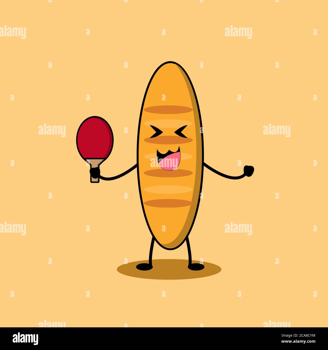 Cute bread mascot collection. Vector cartoon illustration design ...