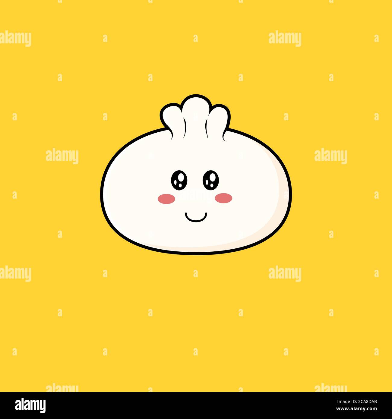 Cute Dim Sum Mascot Character.Vector cartoon illustration design ...