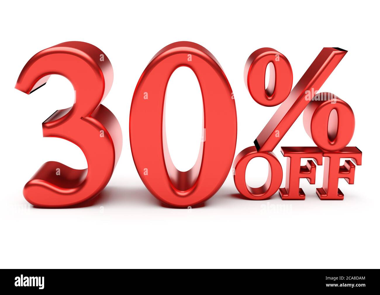 3d words 30 percent isolated on white. 3d rendering Stock Photo - Alamy