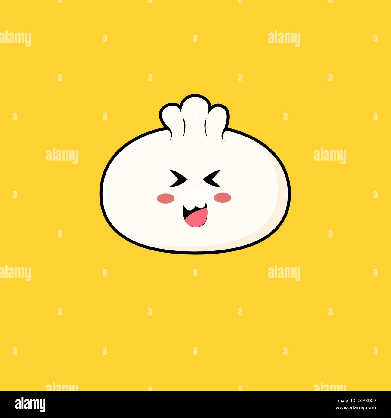 Cute Dim Sum Mascot Character.Vector cartoon illustration design ...