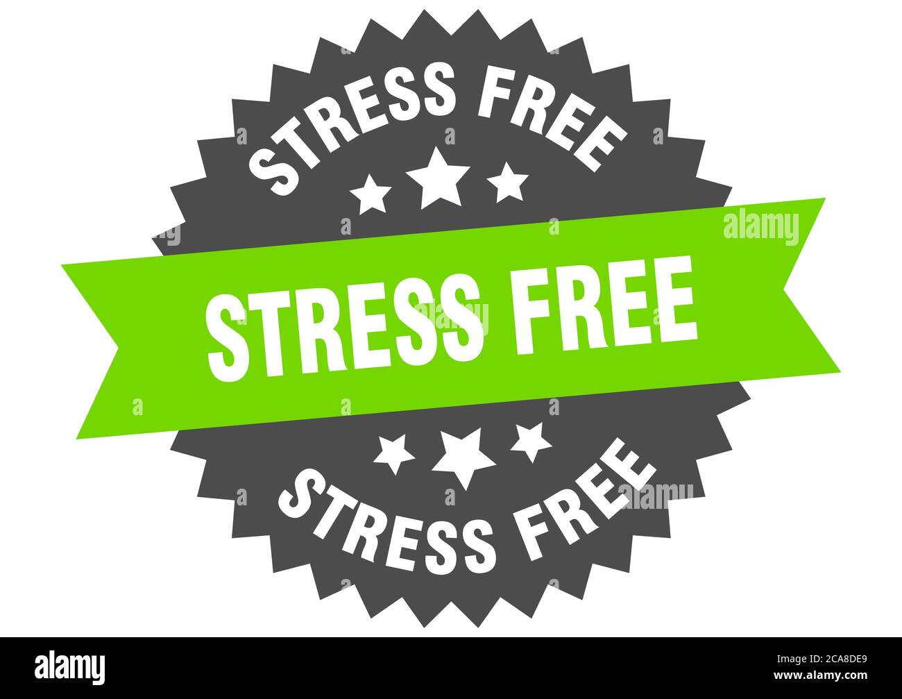 stress free round isolated ribbon label. stress free sign Stock Vector ...