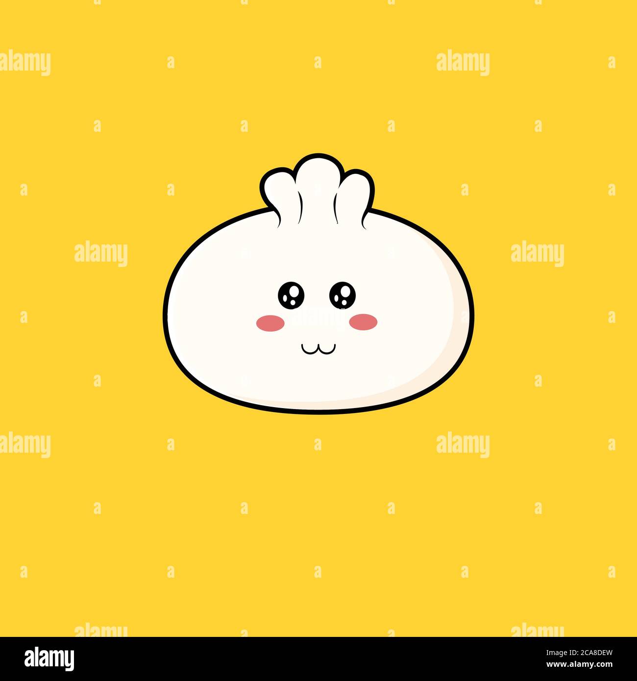 Cute Dim Sum Mascot Character Vector Cartoon Illustration Design