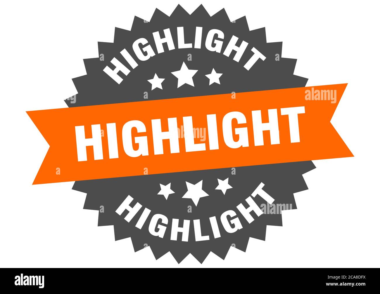 highlight round isolated ribbon label. highlight sign Stock Vector ...