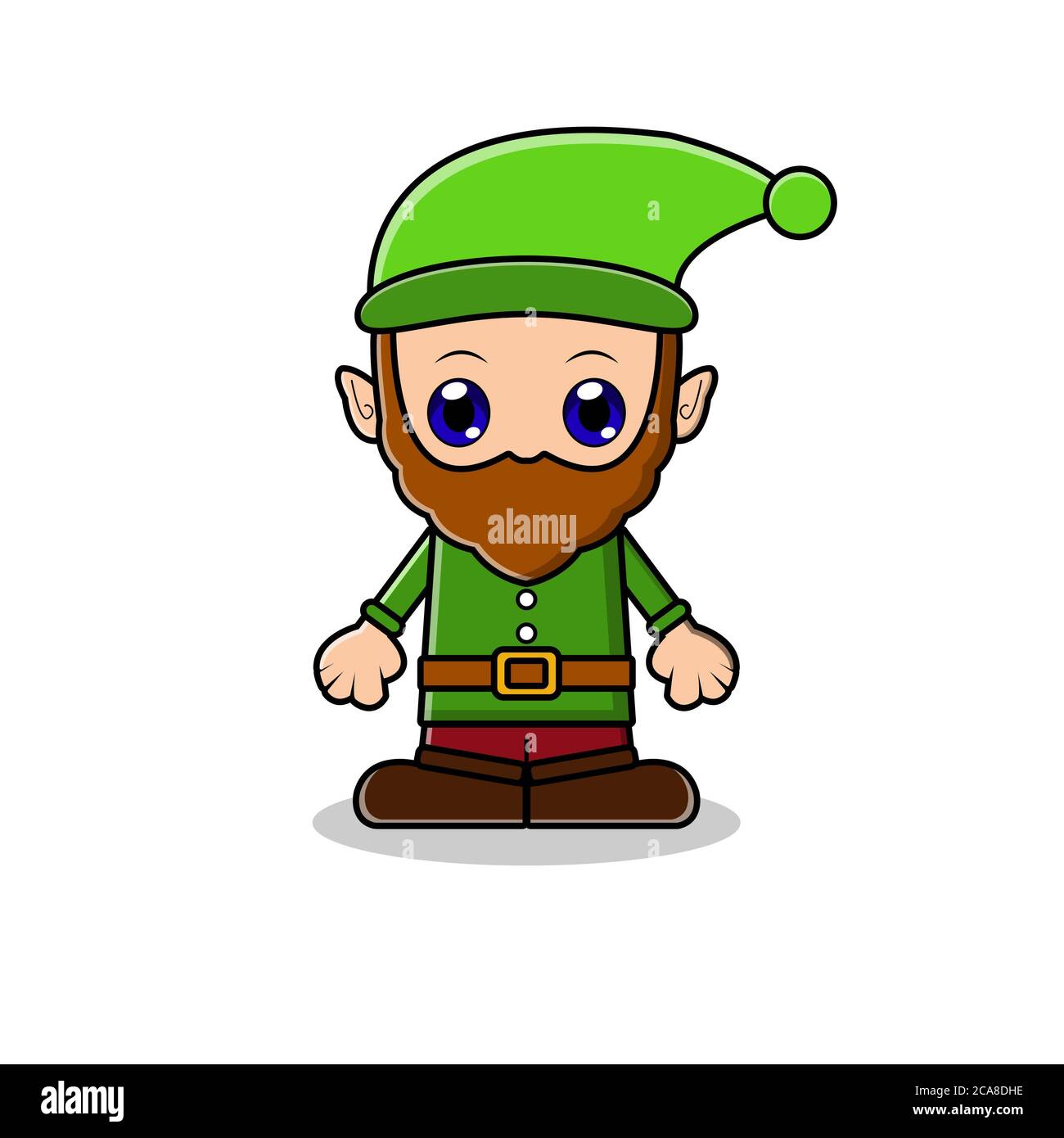 Cute Dwarf Mascot Character. Vector cartoon illustration design ...