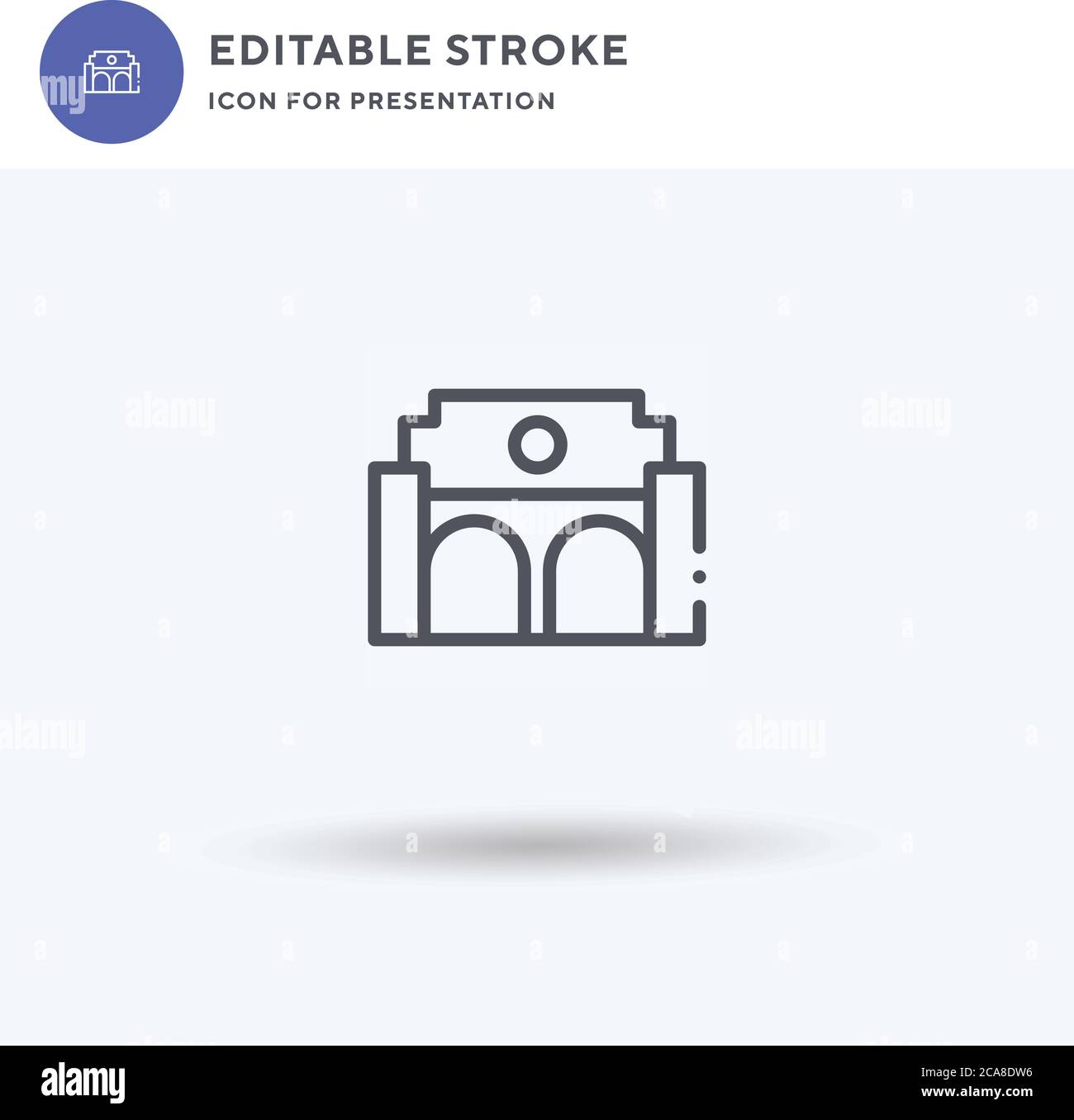 Depot icon vector, filled flat sign, solid pictogram isolated on white ...