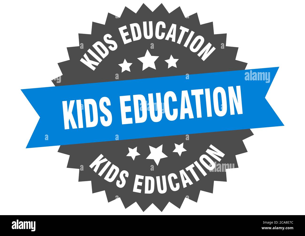 kids education round isolated ribbon label. kids education sign Stock ...