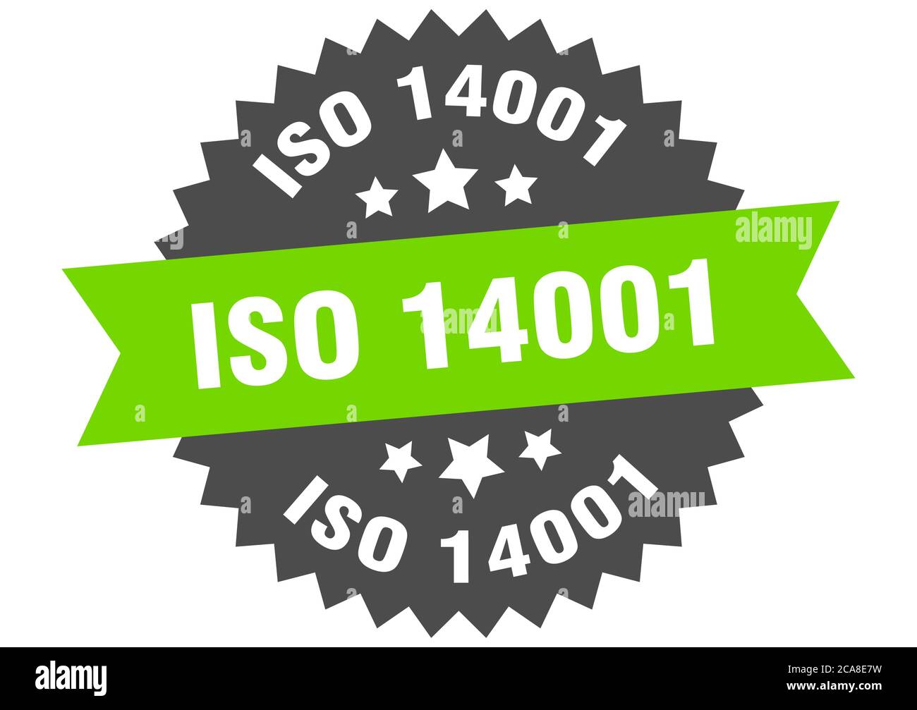 iso 14001 round isolated ribbon label. iso 14001 sign Stock Vector ...