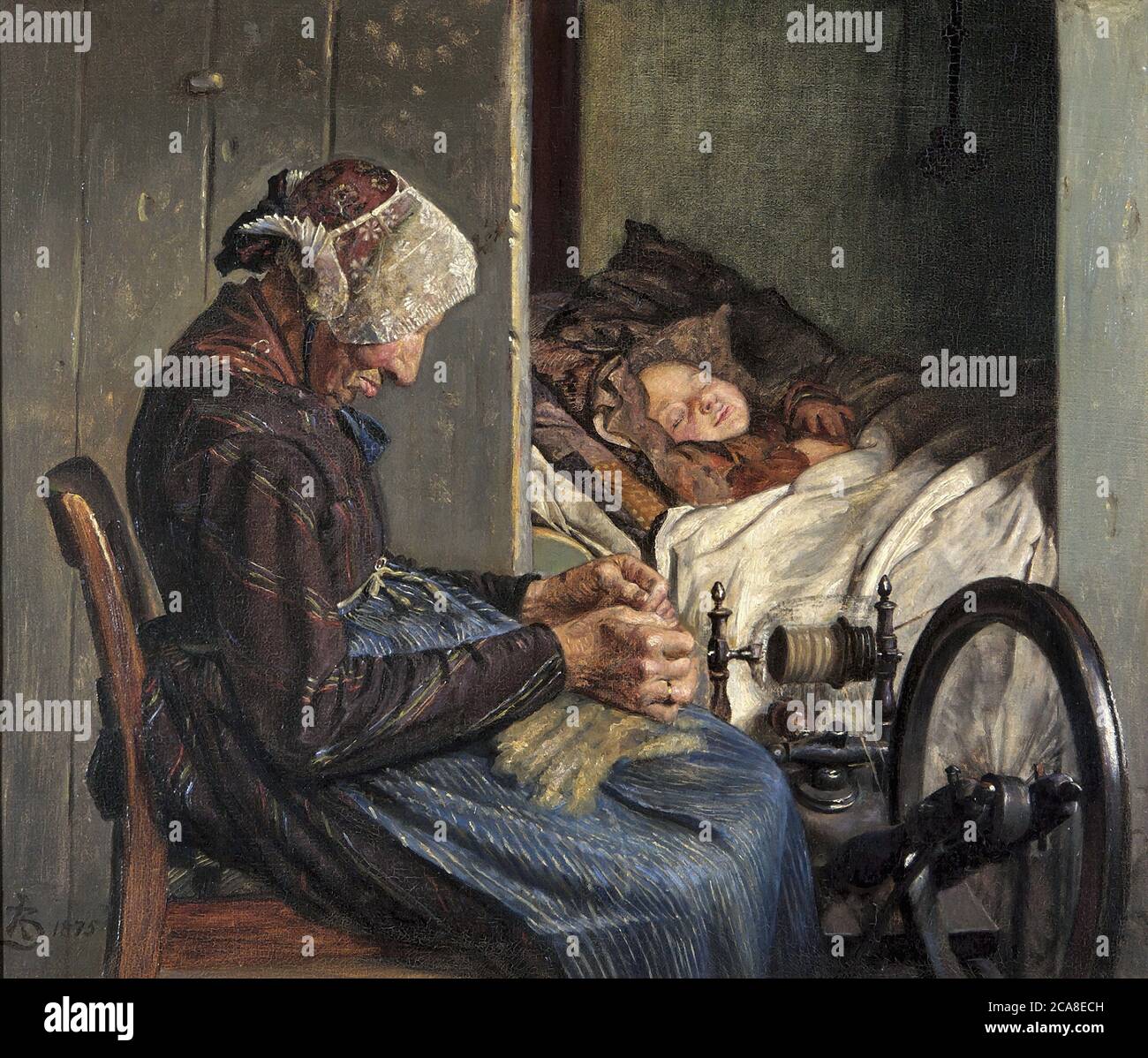 Zahrtmann Kristian - Grandmother with Her Grandson - Danish School ...